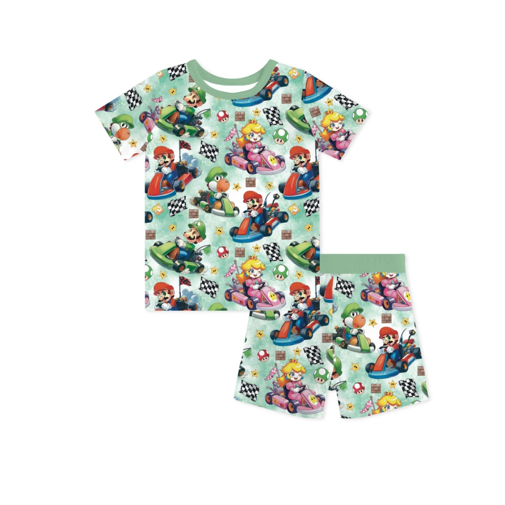 Super Racing Kids Bamboo Short Two-Piece Pajama Set – FancyPrince